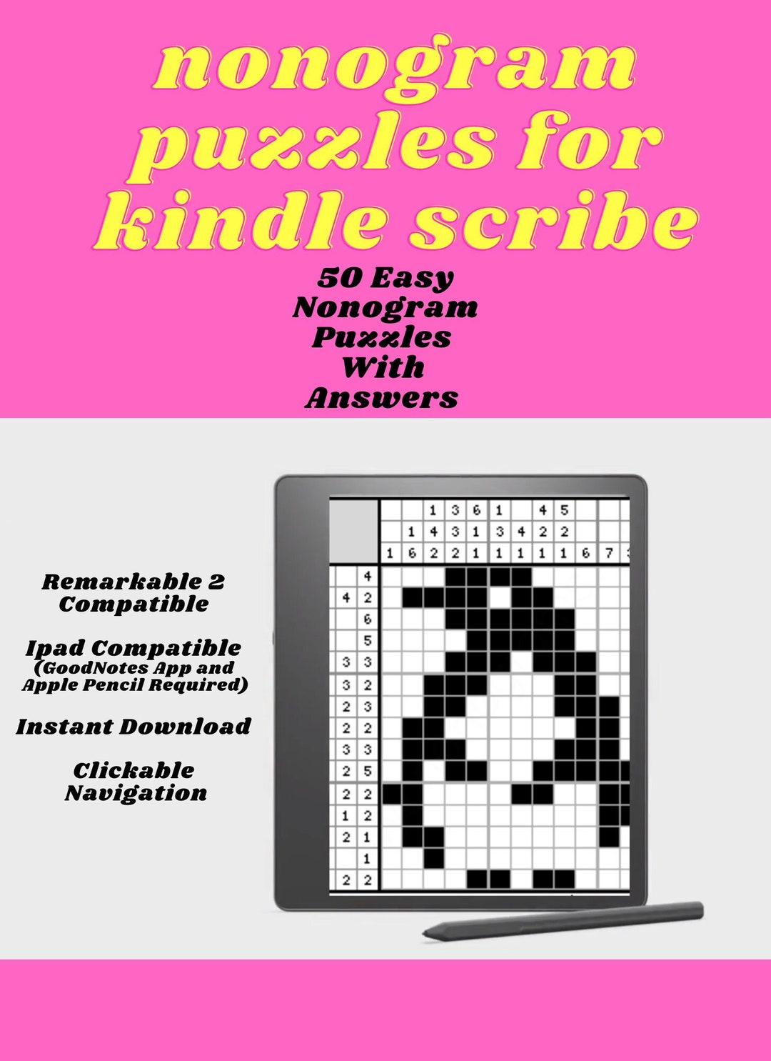 Nonogram Picross Griddlers Pixel Puzzle Japanese - Etsy