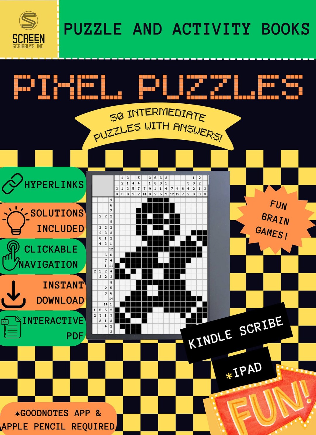 50 Intermediate Puzzles| Nonogram | Picross | Griddlers | Pixel Puzzle ...