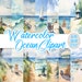 100 Summer Landscape Bundle, Watercolor Landscapes, Digital Art ...