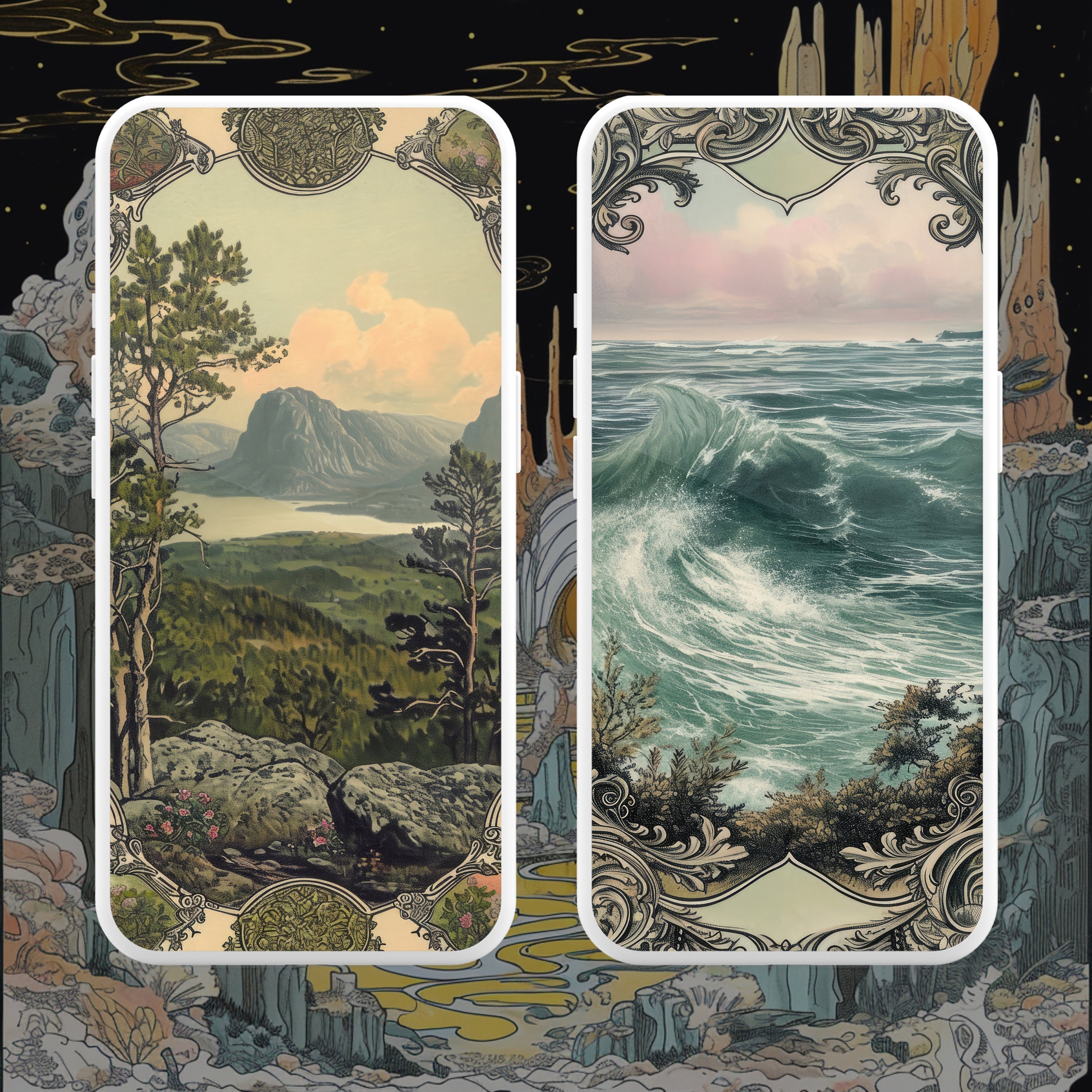 20 Tarot Card Landscape Wallpaper Bundle Tarot Themed Style 4K ...