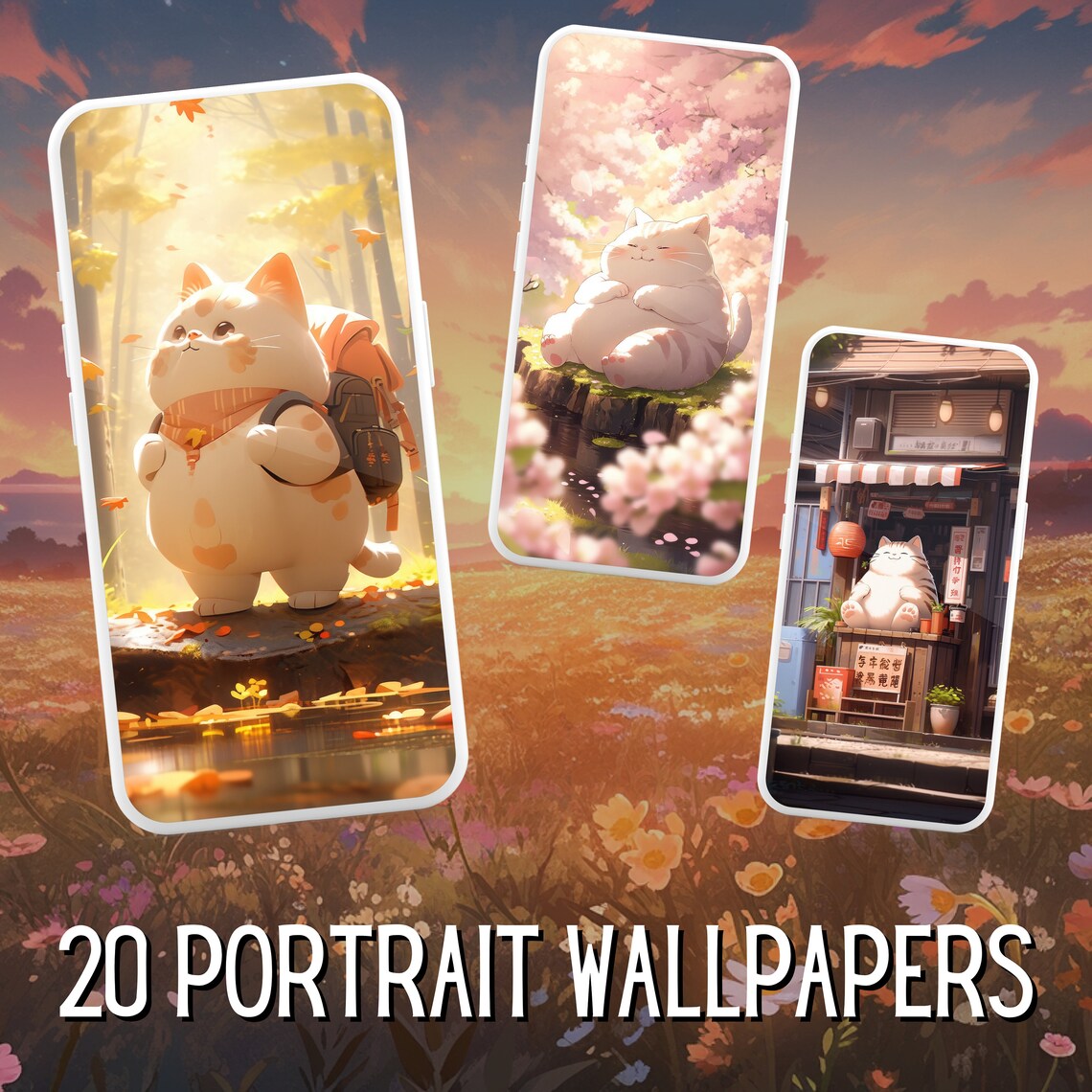40 Cute Kawaii Chubby Cat Wallpaper Bundle Kitten Background Desktop ...