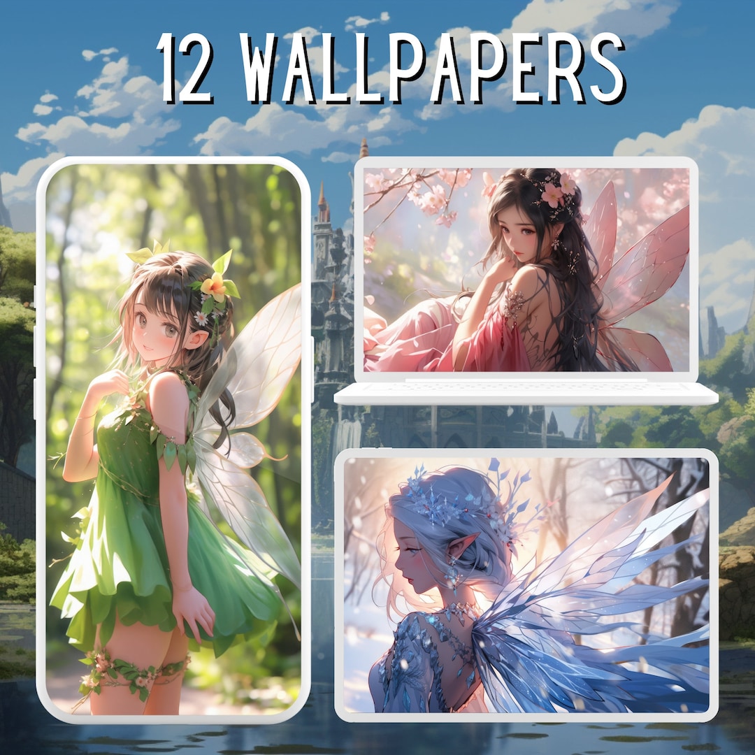 12 Fantasy Fairies Wallpaper Bundle Fairy Background Desktop Wallpaper ...