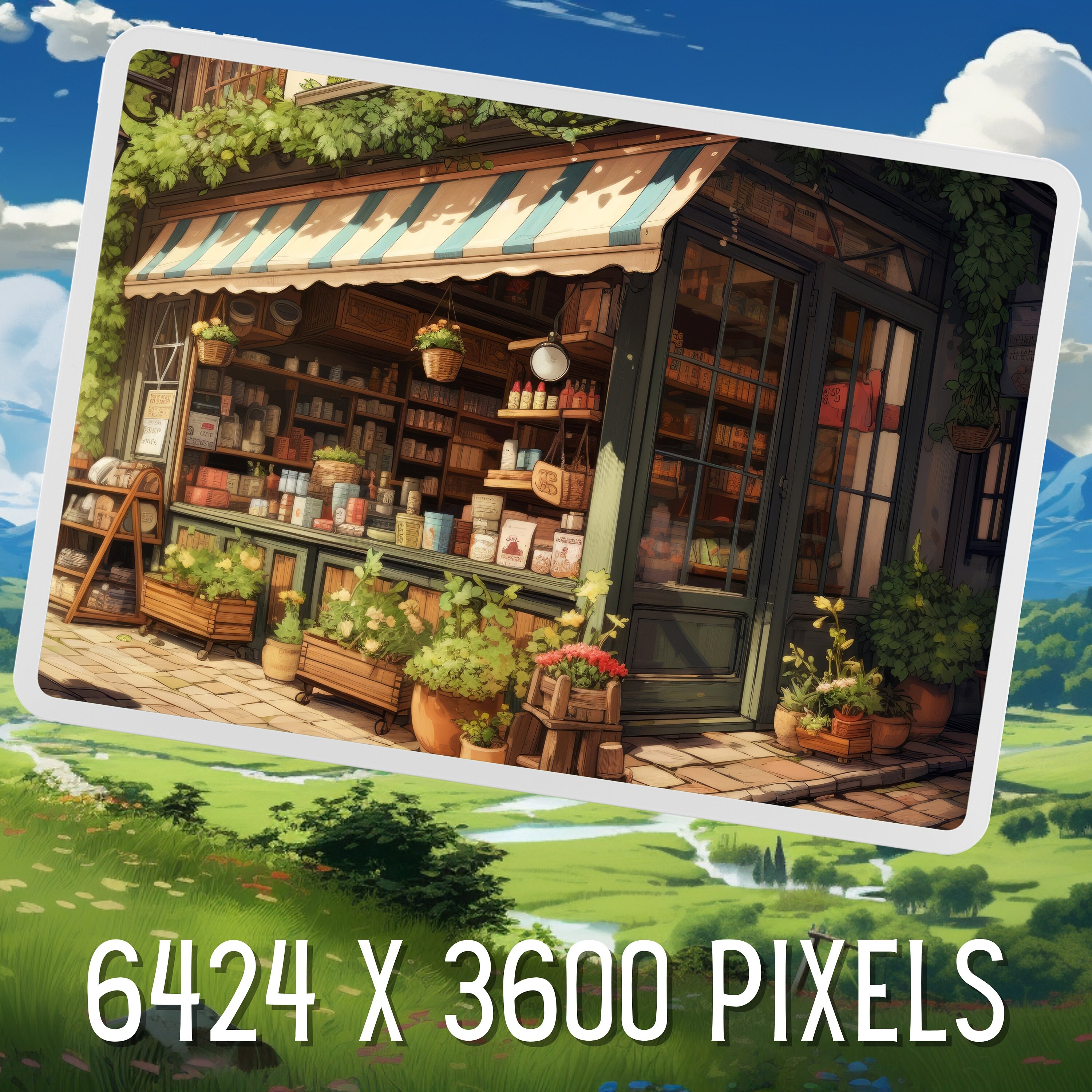12 Japanese Shops Wallpaper Bundle, Studio Ghibli, Desktop Wallpaper ...