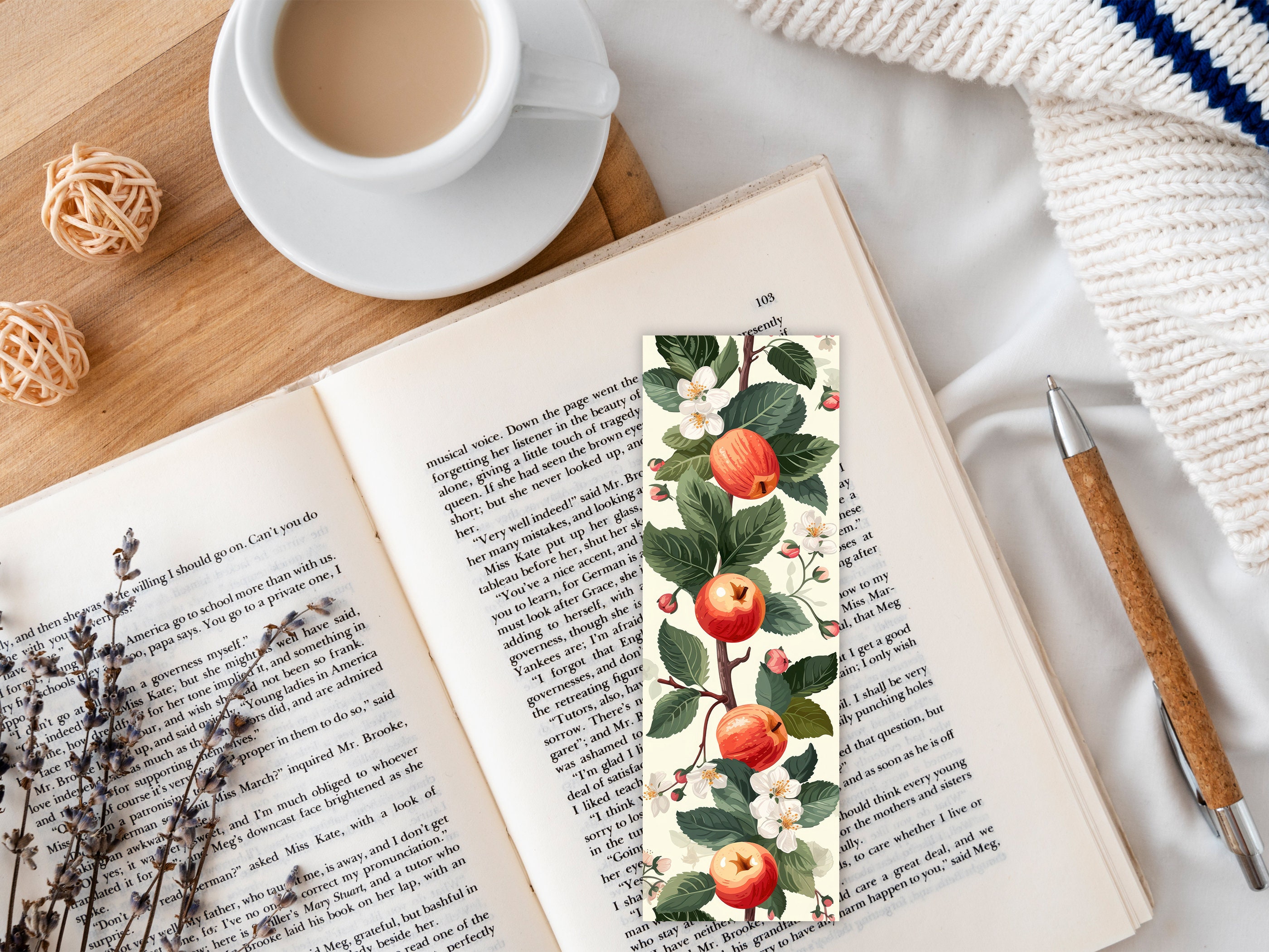 5 Summer Fruit Bookmark Bundle, Food Bookmarks, Summer, Flowers ...