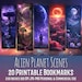 20 Alien Planet Scenes Bookmark Bundle, Sublimation Design, Science ...