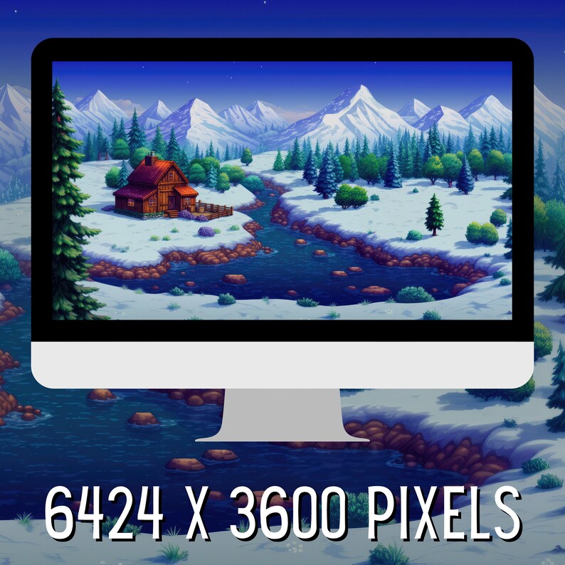 Stardew Valley Landscape Wallpaper Bundle, Summer Clipart (digital ...