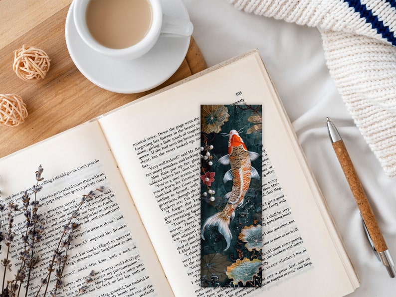 20 Embroidered Koi Fish Bookmark Bundle, Sublimation Design, Embroidery ...