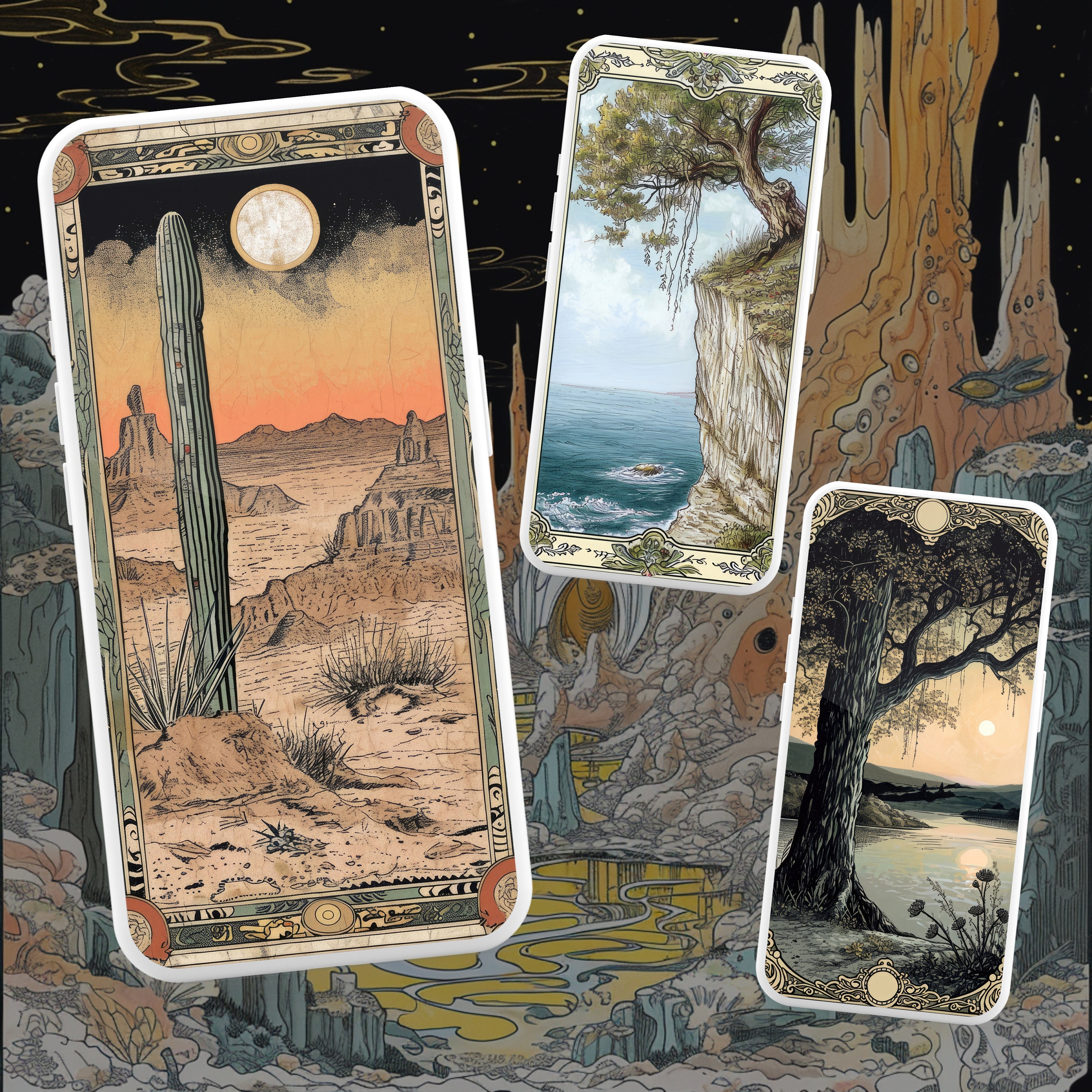 20 Tarot Card Landscape Wallpaper Bundle Tarot Themed Style 4K ...