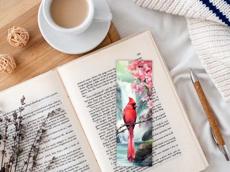20 Red Cardinals Printable Bookmark Bundle, Sublimation Design ...
