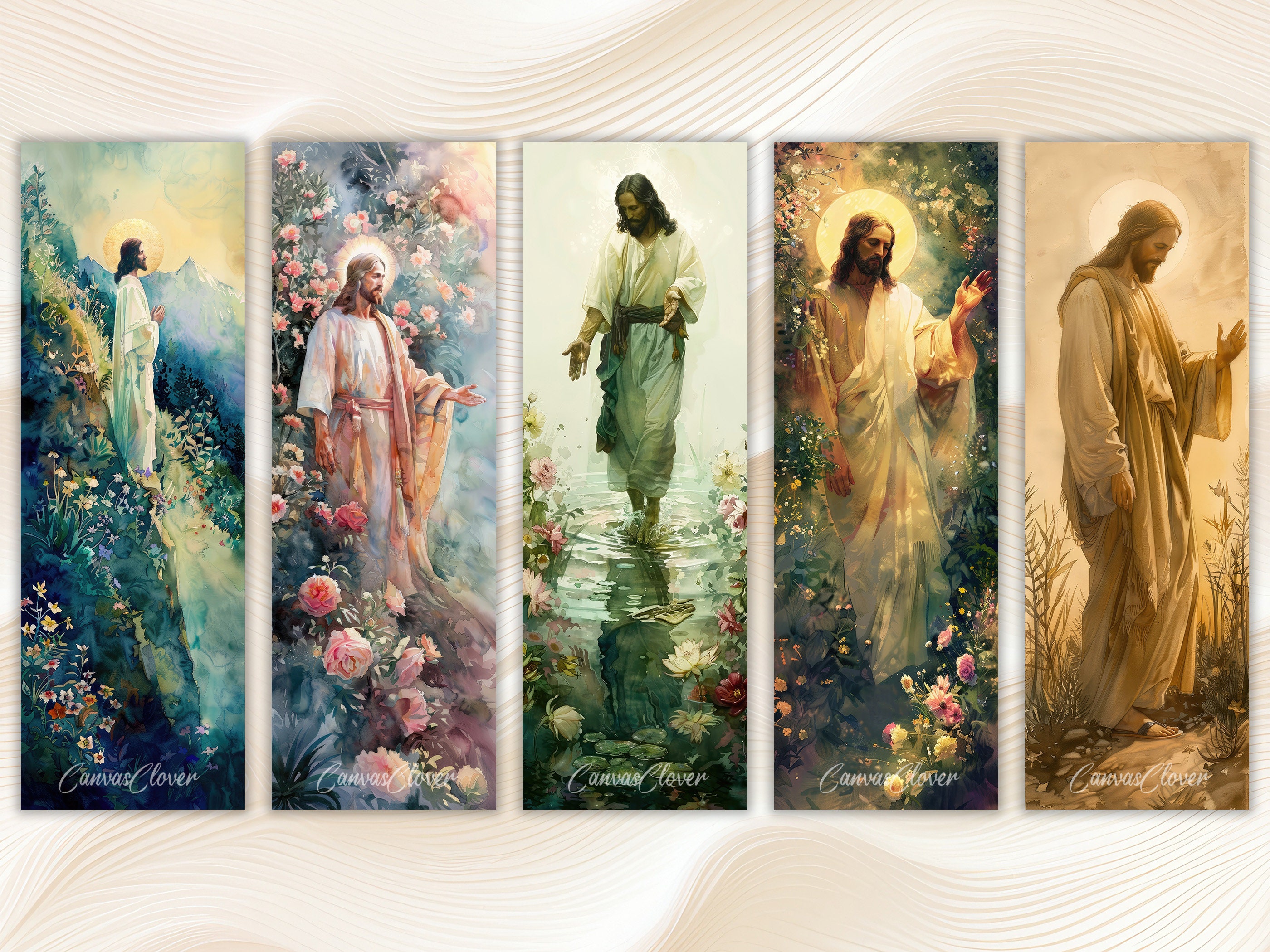 20 Jesus Christ Bookmark Bundle, Sublimation Design, Religious ...
