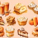 Pumpkin Spice Treats Watercolor Clipart Bundle - 77 PNG Images, Instant ...