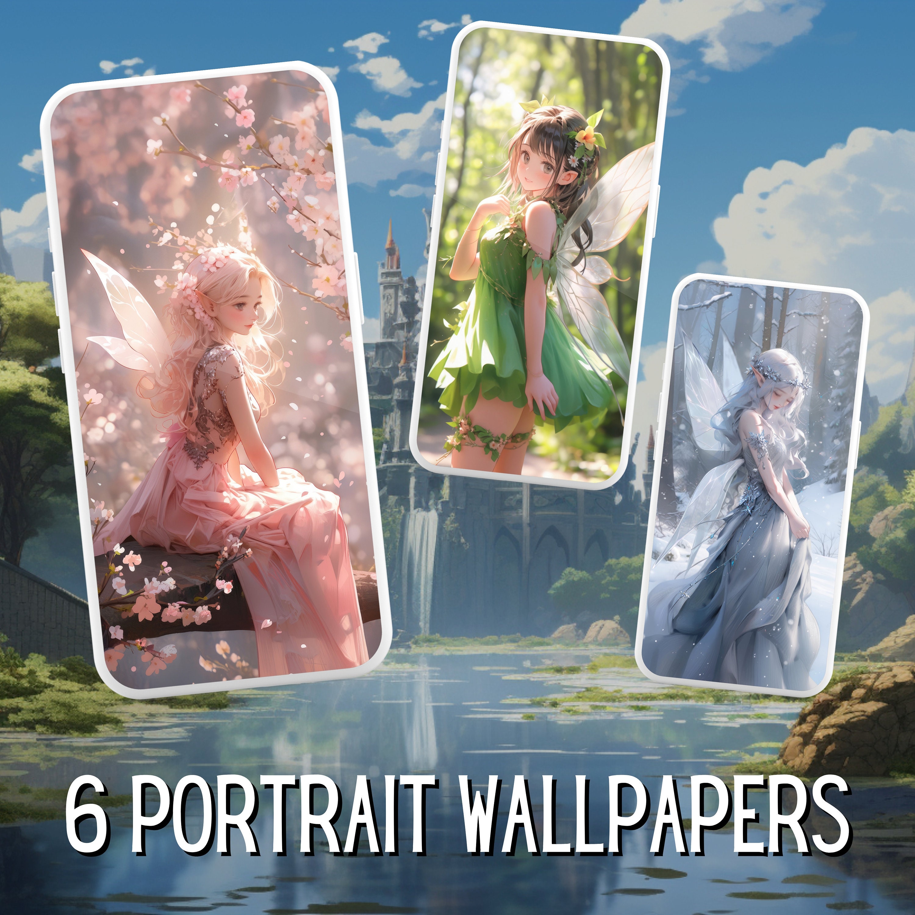 12 Fantasy Fairies Wallpaper Bundle Fairy Background Desktop - Etsy