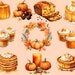 Pumpkin Spice Treats Watercolor Clipart Bundle - 77 PNG Images, Instant ...