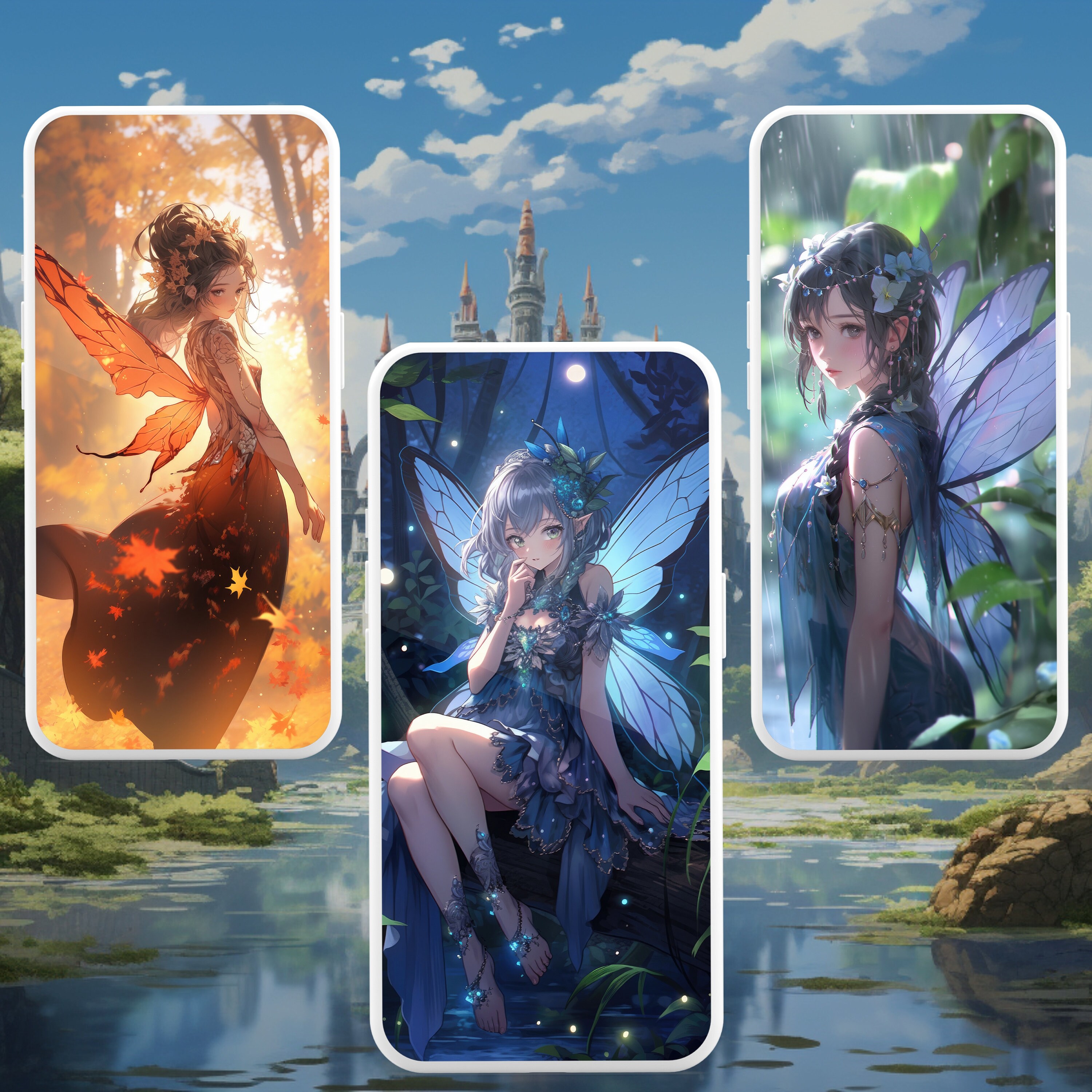 12 Fantasy Fairies Wallpaper Bundle Fairy Background Desktop - Etsy