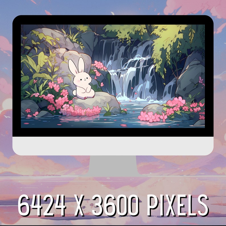 12 Pastel Bunnies Wallpaper Bundle Summer Wallpaper Ghibli Desktop ...