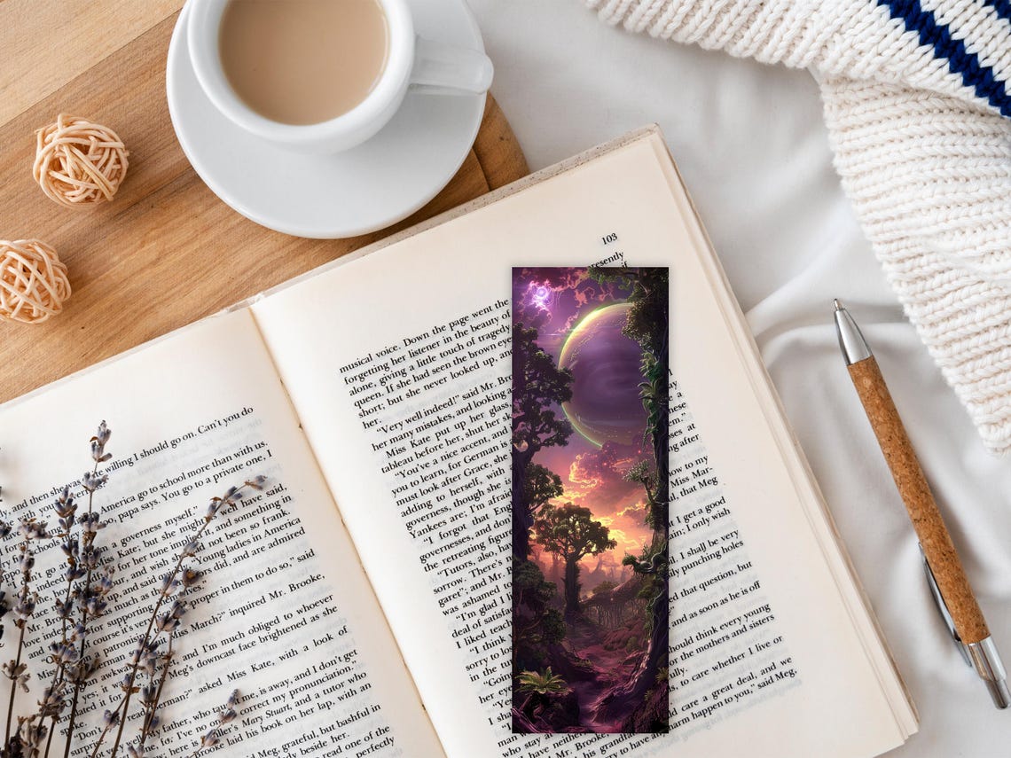 20 Alien Planet Scenes Bookmark Bundle, Sublimation Design, Science ...