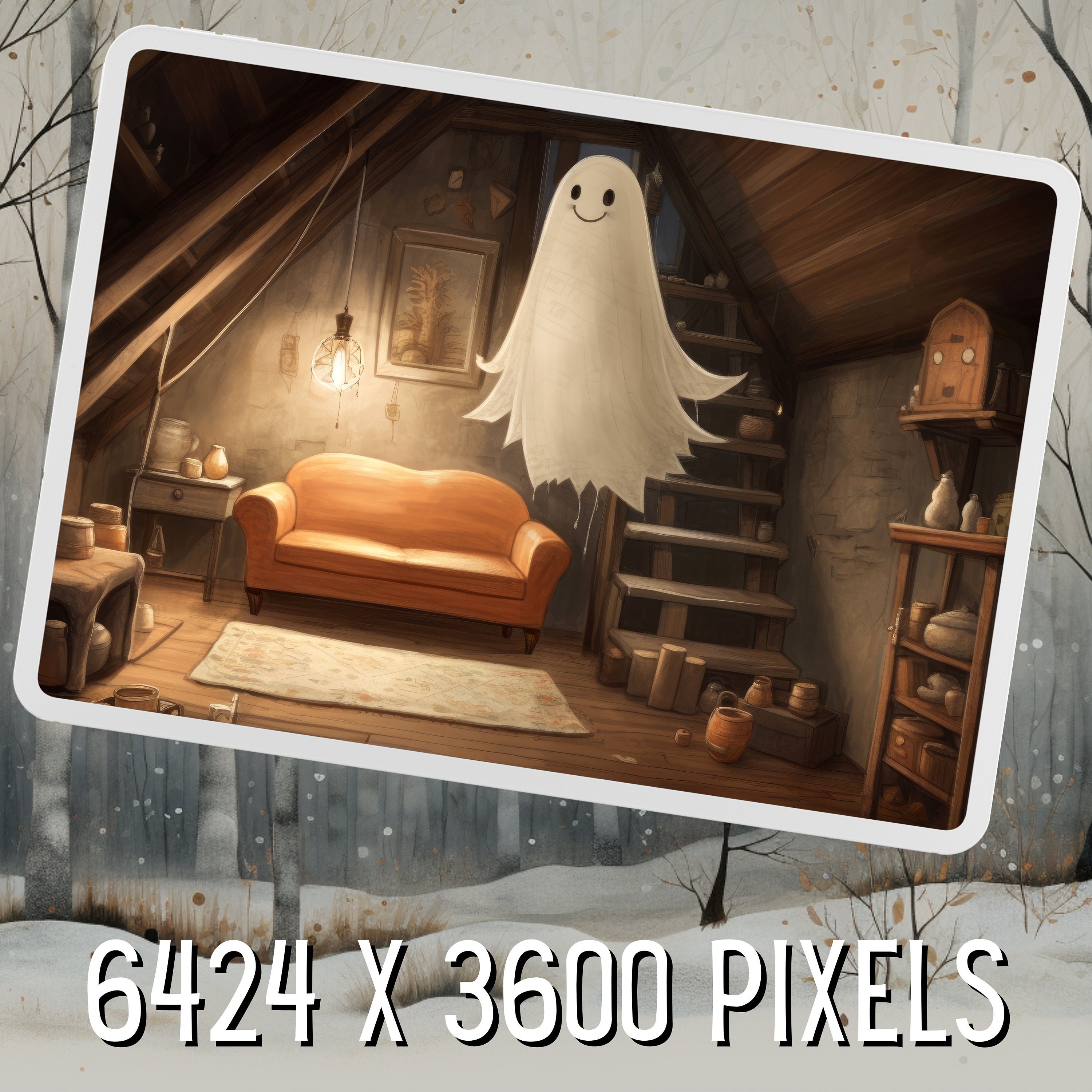 12 Little Ghosts Wallpaper Bundle, Spooky Wallpaper, Desktop Wallpaper ...