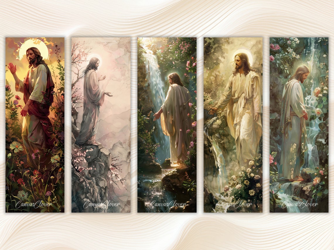 20 Jesus Christ Bookmark Bundle, Sublimation Design, Religious ...