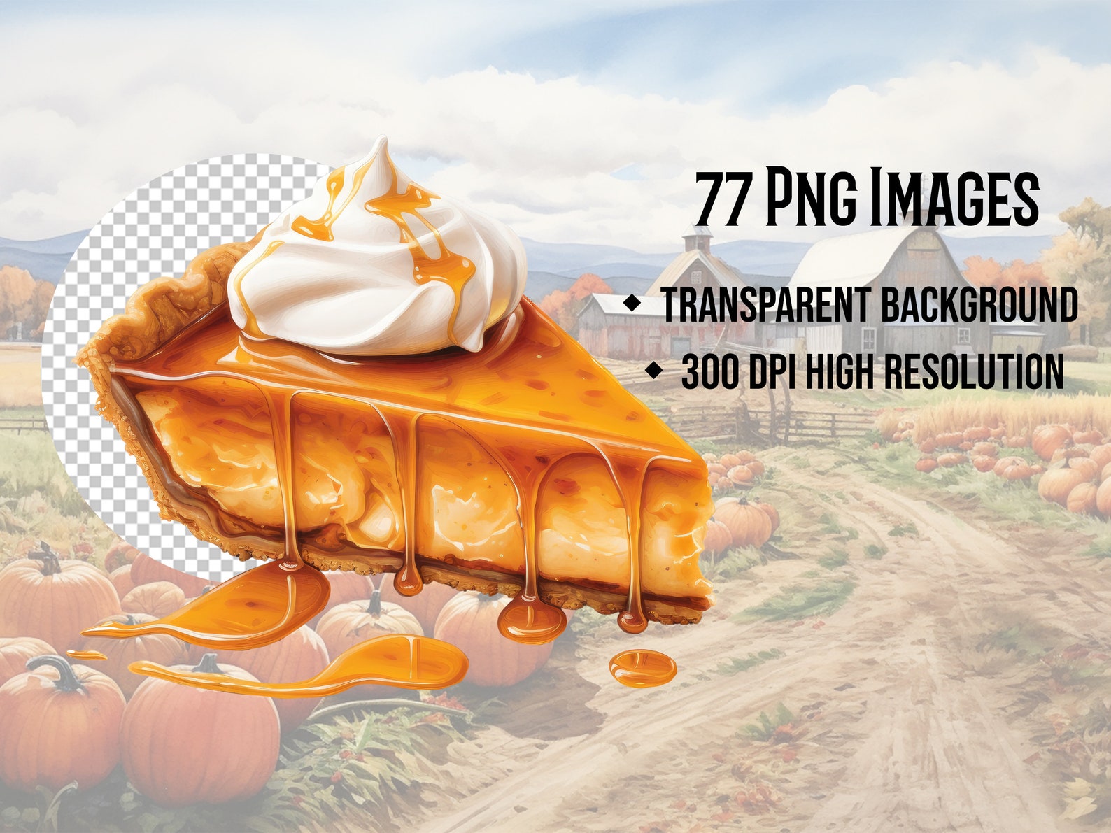 Pumpkin Spice Treats Watercolor Clipart Bundle - 77 PNG Images, Instant ...