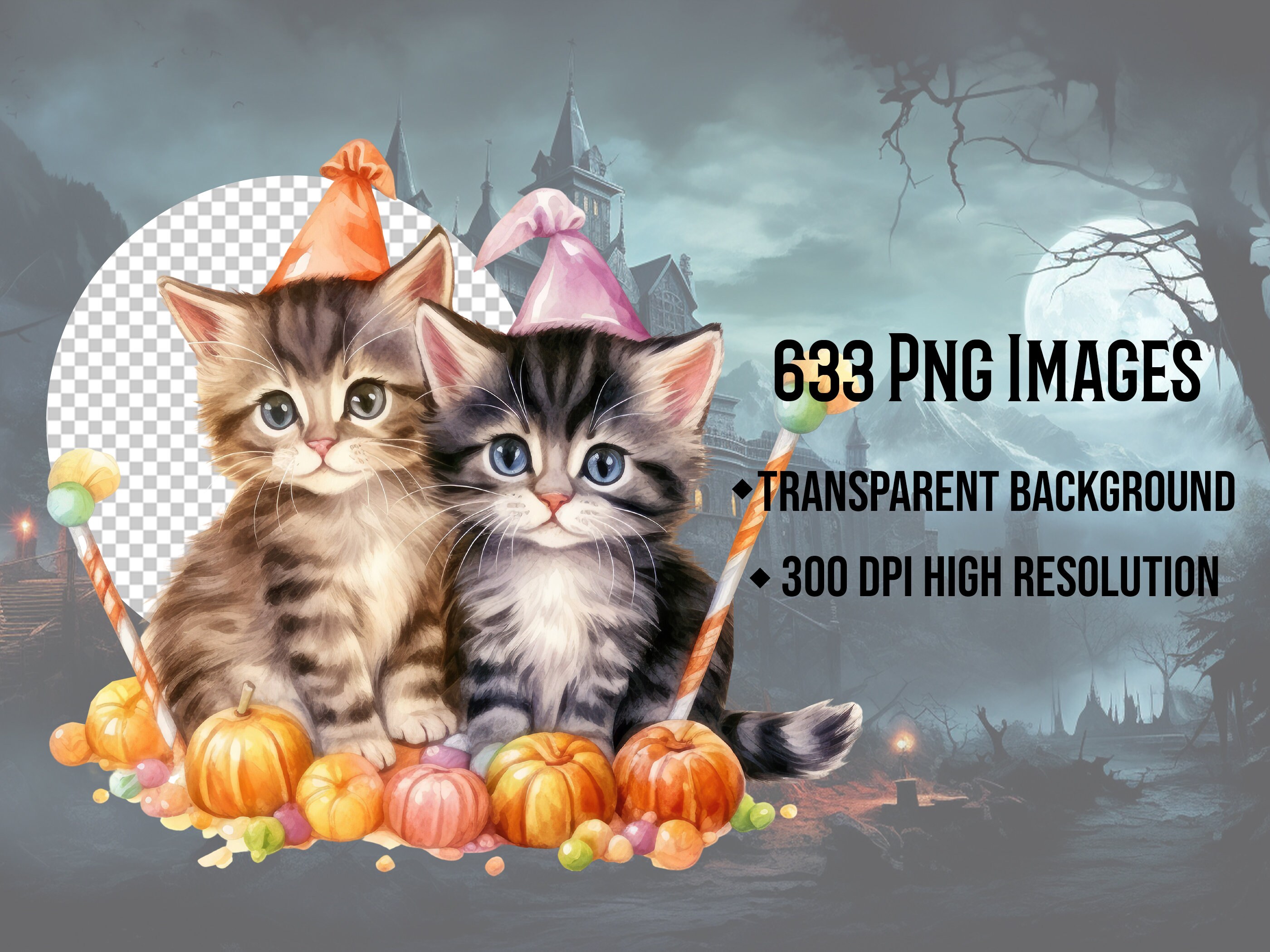 MEGA Halloween Watercolor Clipart Bundle, 633 PNG, Instant Download ...