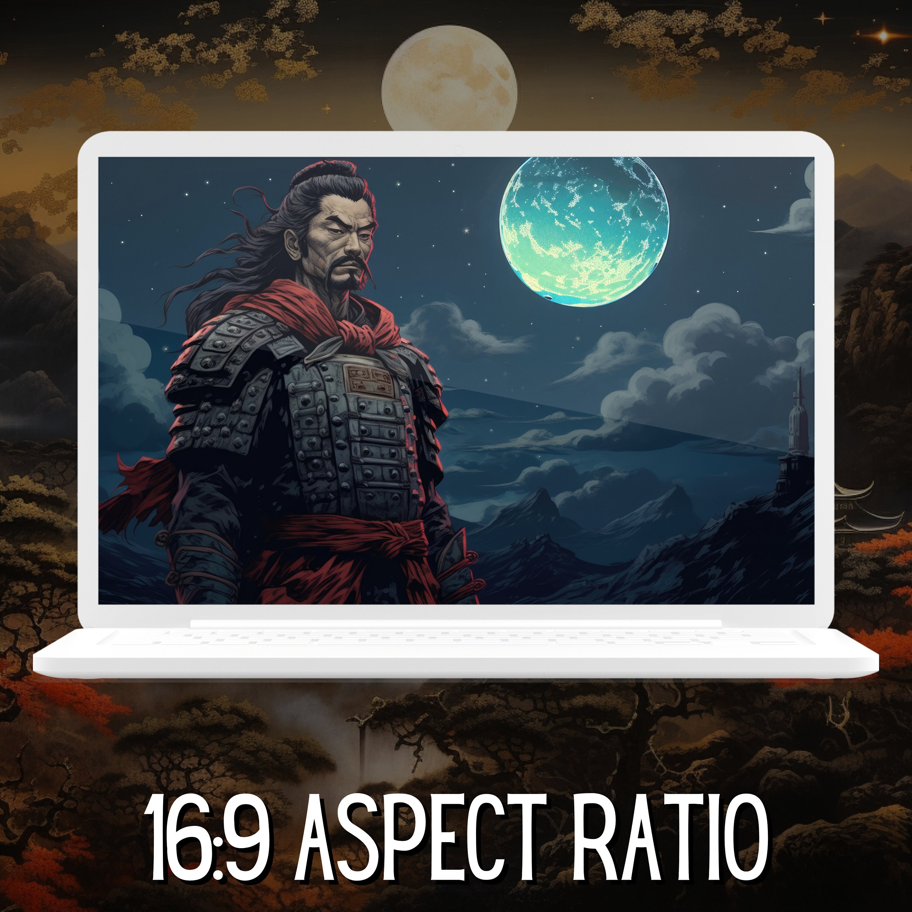 12 Male Japanese Samurai Wallpaper Bundle Wallpaper Clipart Desktop ...