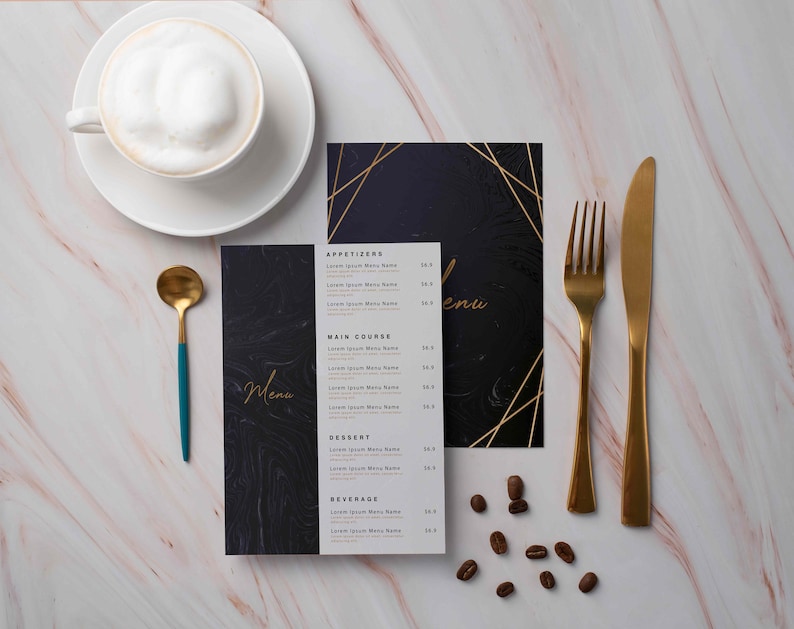 Restaurant Menu Template, Drink Menu Template, Editable Bar Menu, Cafe ...