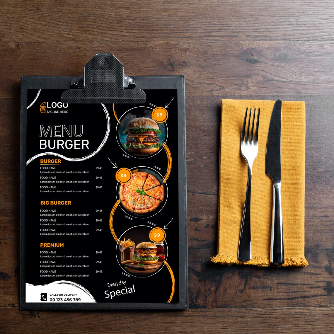 Restaurant Menu Template, Food Menu Template, Editable Restaurant Food ...