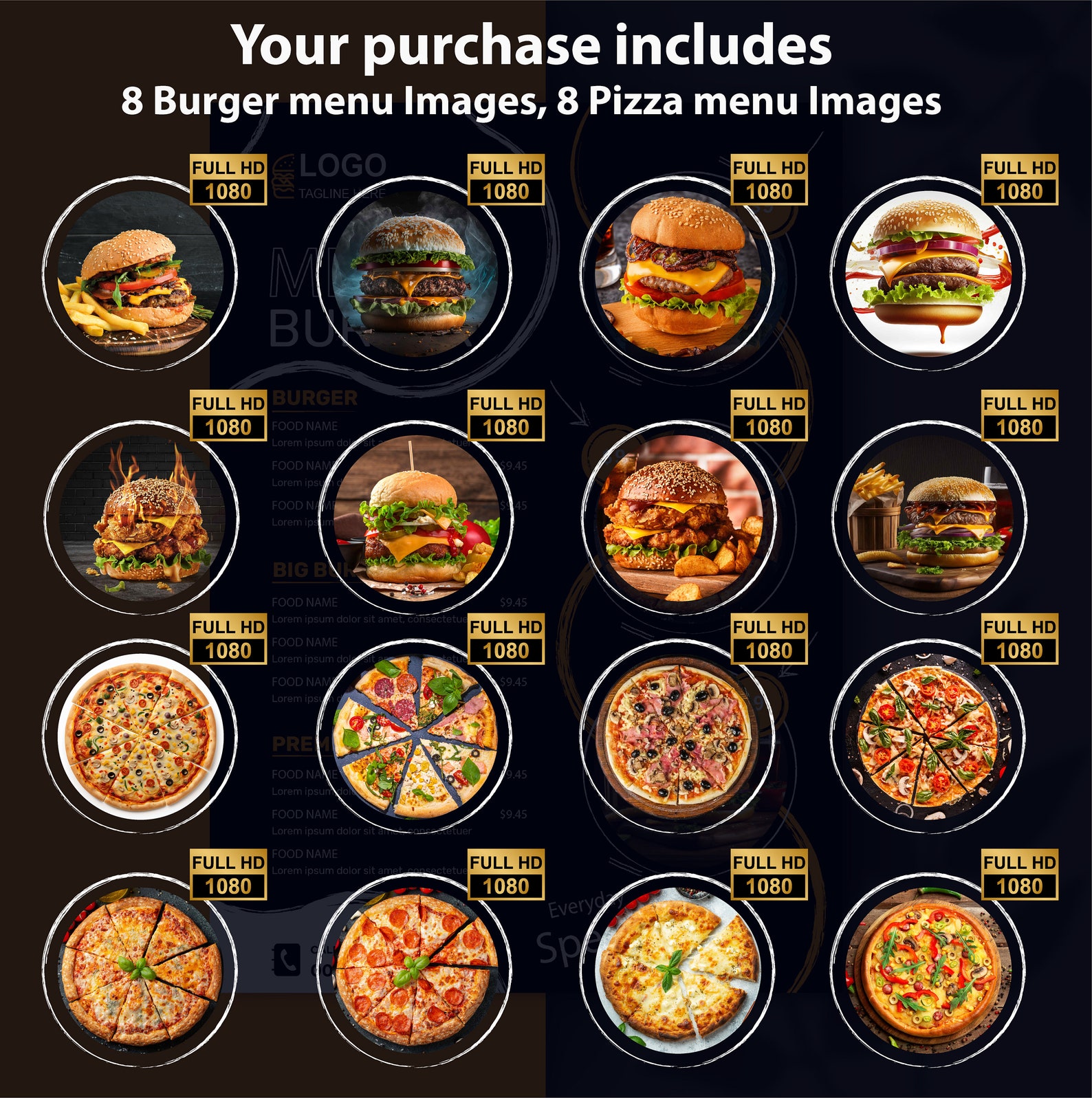 Restaurant Menu Template, Food Menu Template, Editable Restaurant Food ...