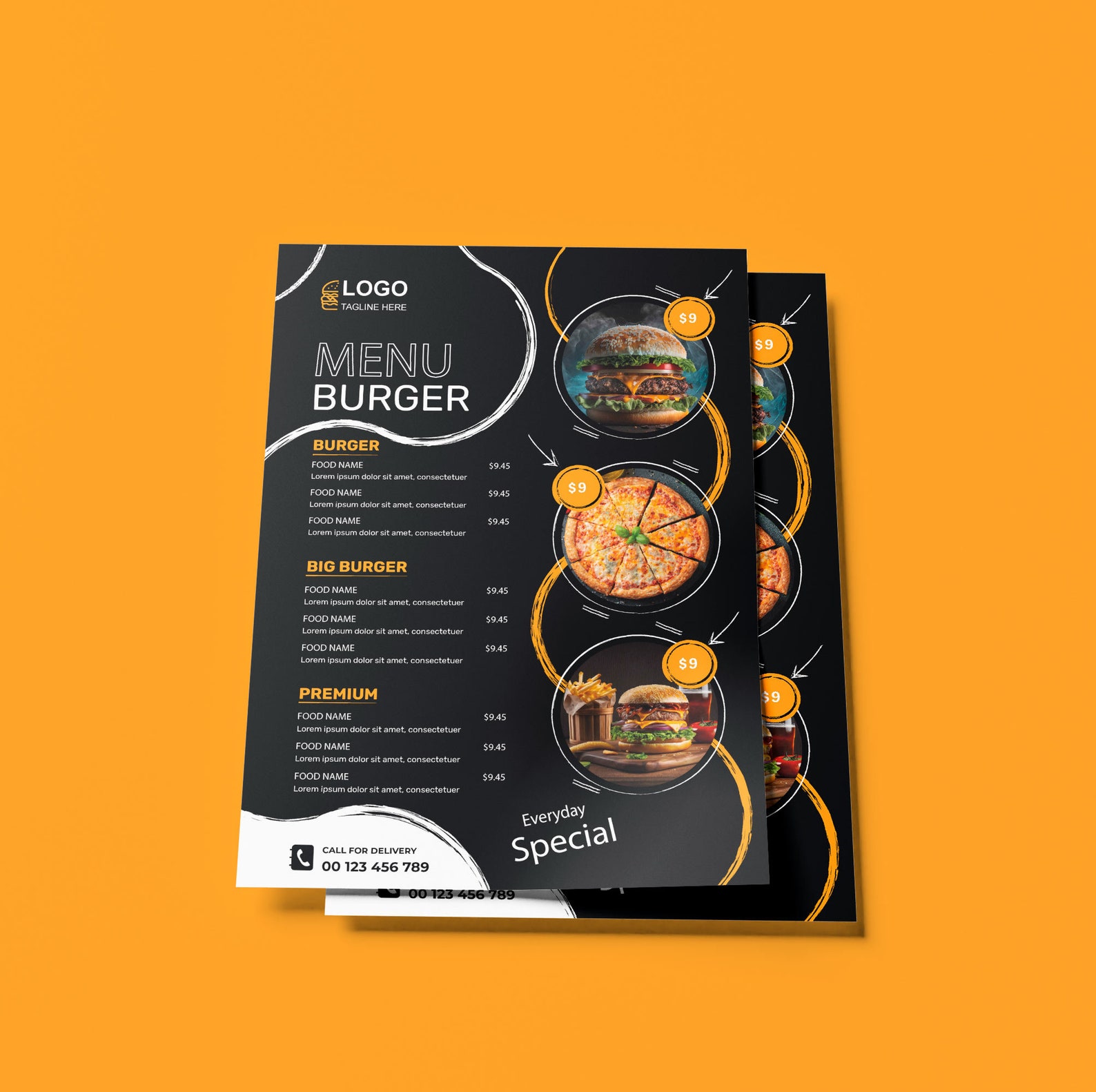 Restaurant Menu Template, Food Menu Template, Editable Restaurant Food ...