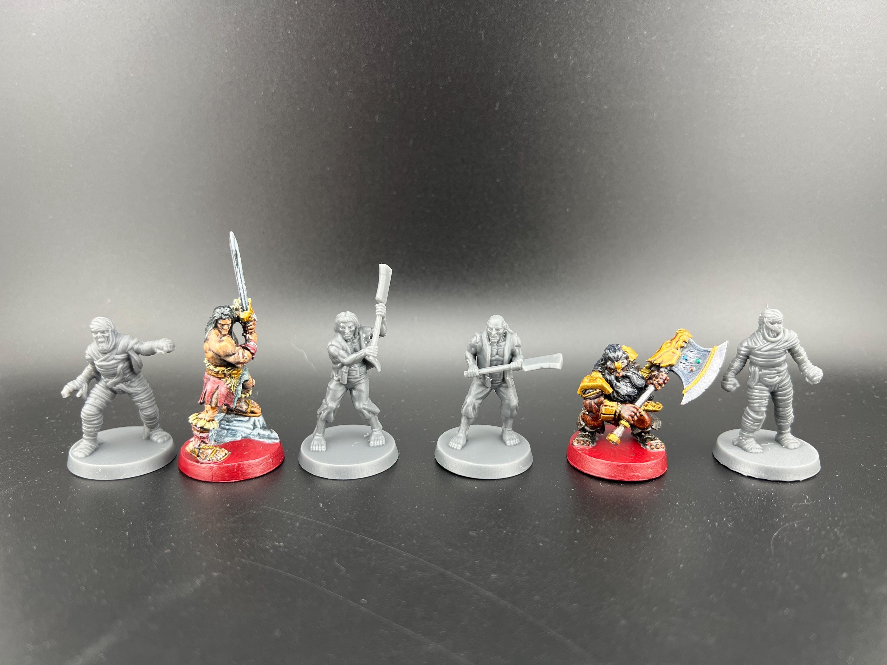 Heroquest Zombie and Mummy Miniatures, Custom Prints Set of 8 - Etsy