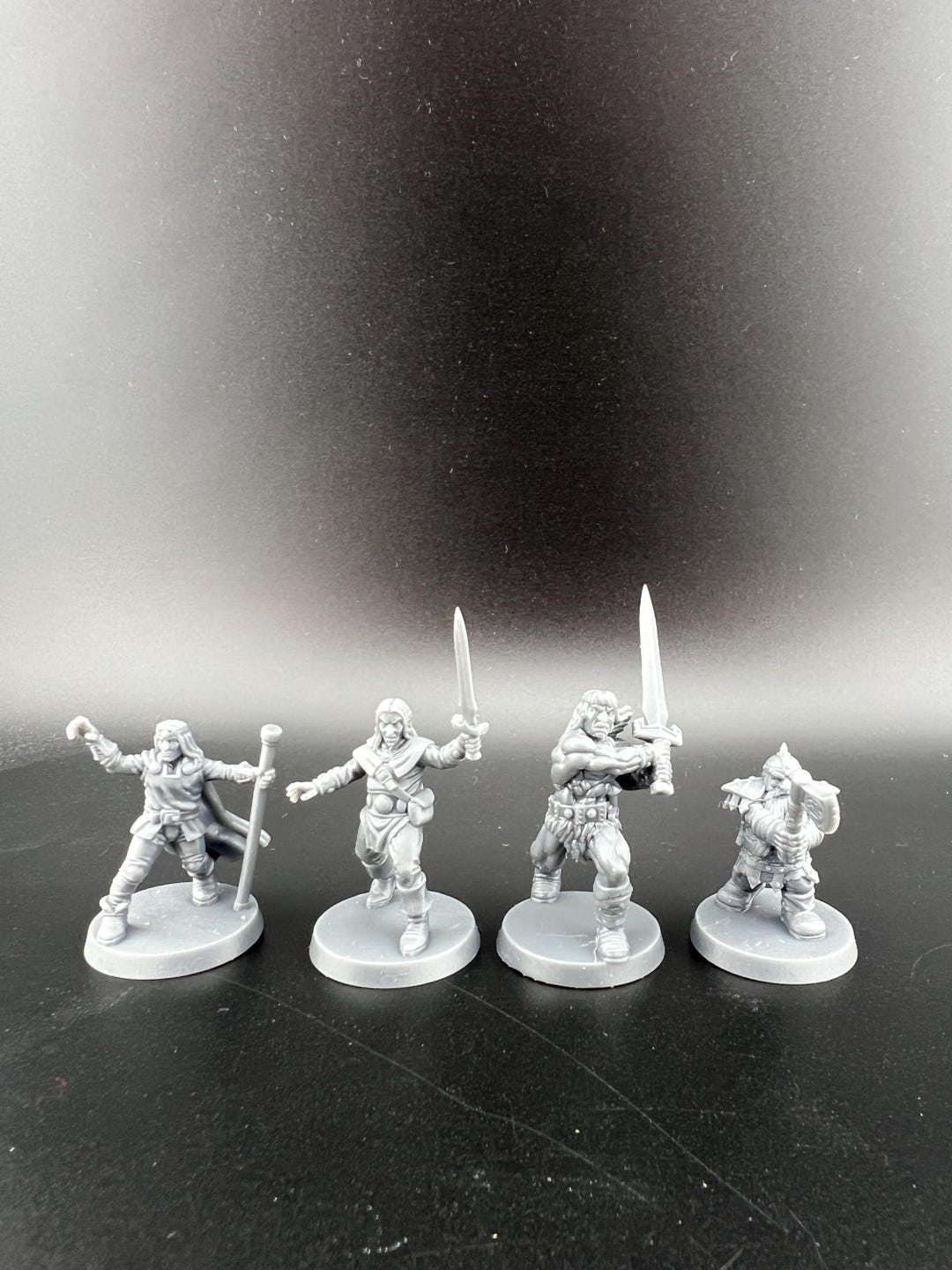 Advanced Heroquest Miniatures: Barbarian, Dwarf, Elf, Wizard - Fully ...