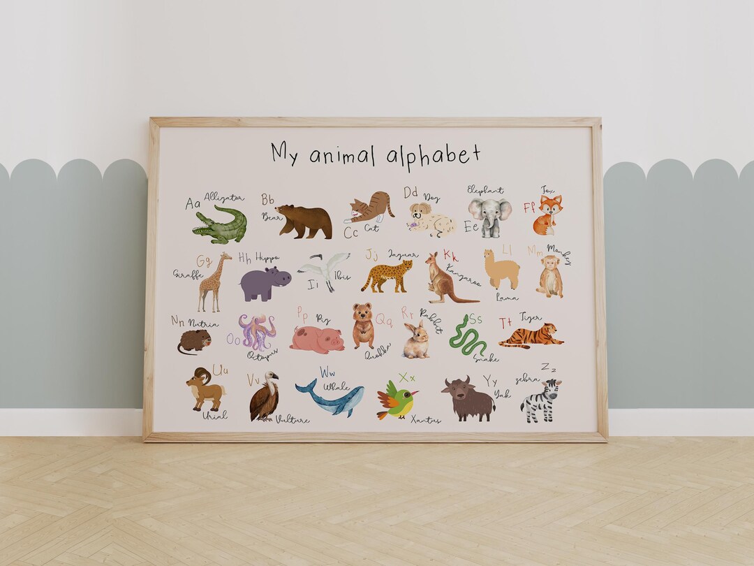 My Animal Alphabet – A Fun and Educational Poster for Kids' Rooms - Etsy