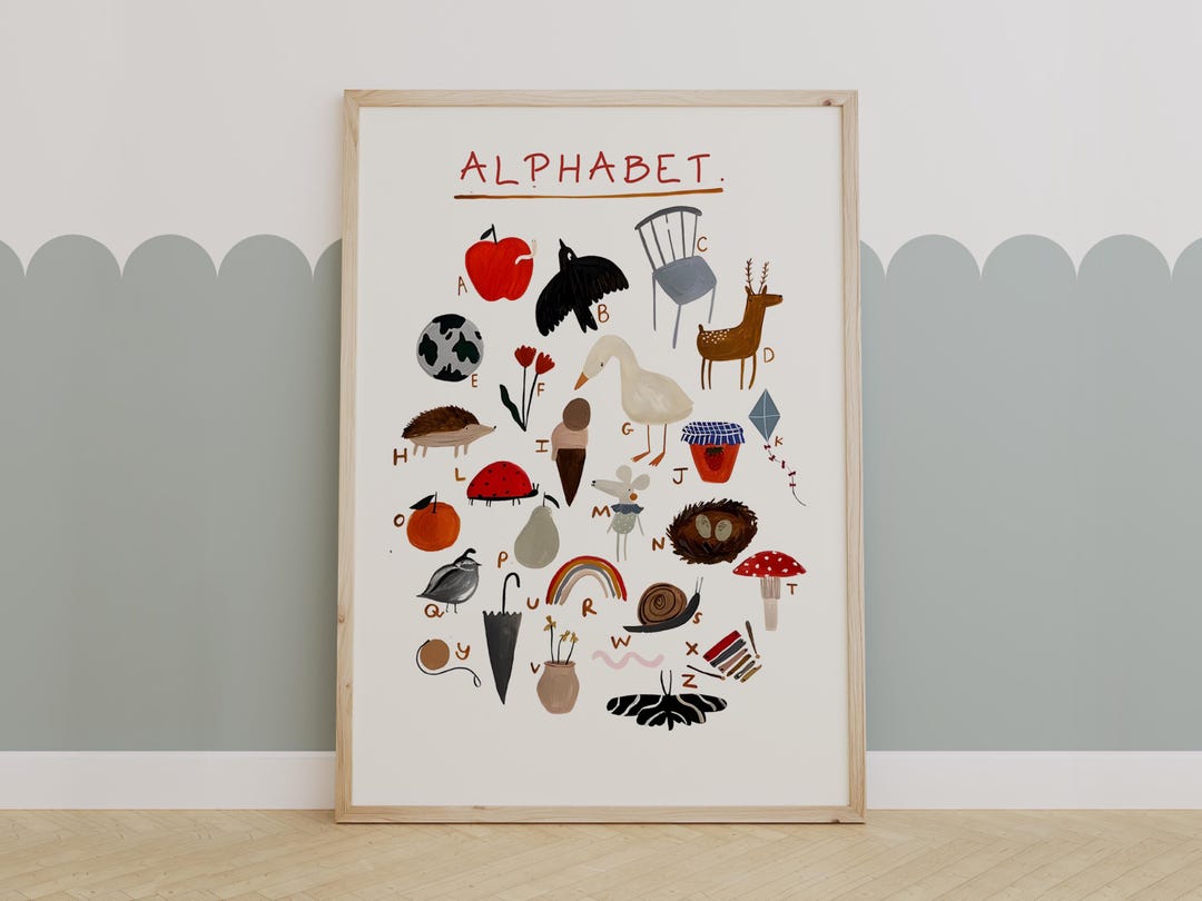 Whimsical Alphabet Adventure – A Playful Learning Poster for Kids ...