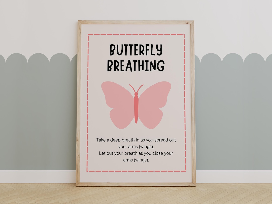 Butterfly Breathing - Mindful Poster for Kids - Etsy