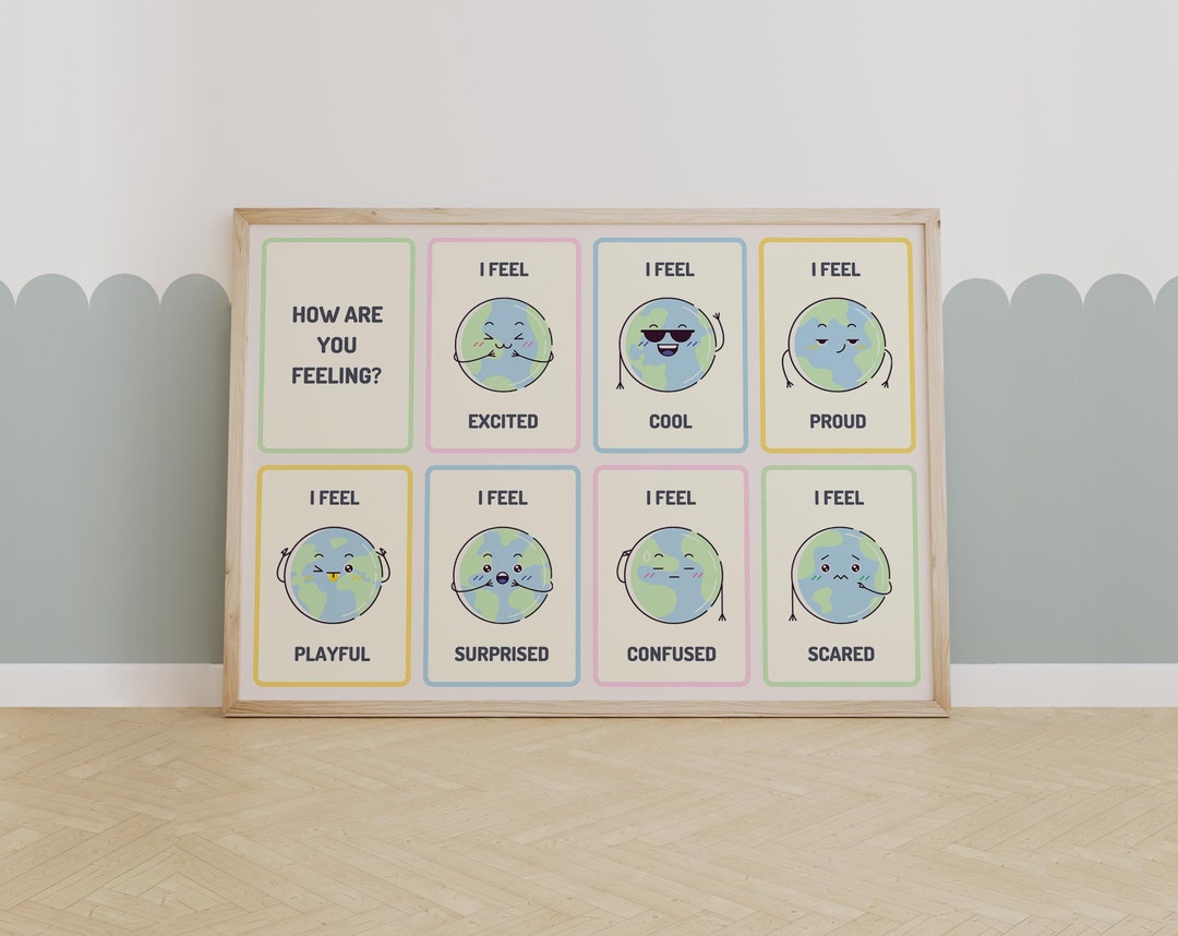 Emotions-themed Nursery Wall Art, Feelings and Social Emotional ...