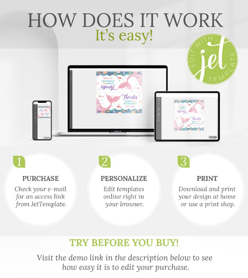 Editable Cute Black Mermaids Goodies Bag Label Tag Candy Favor ...