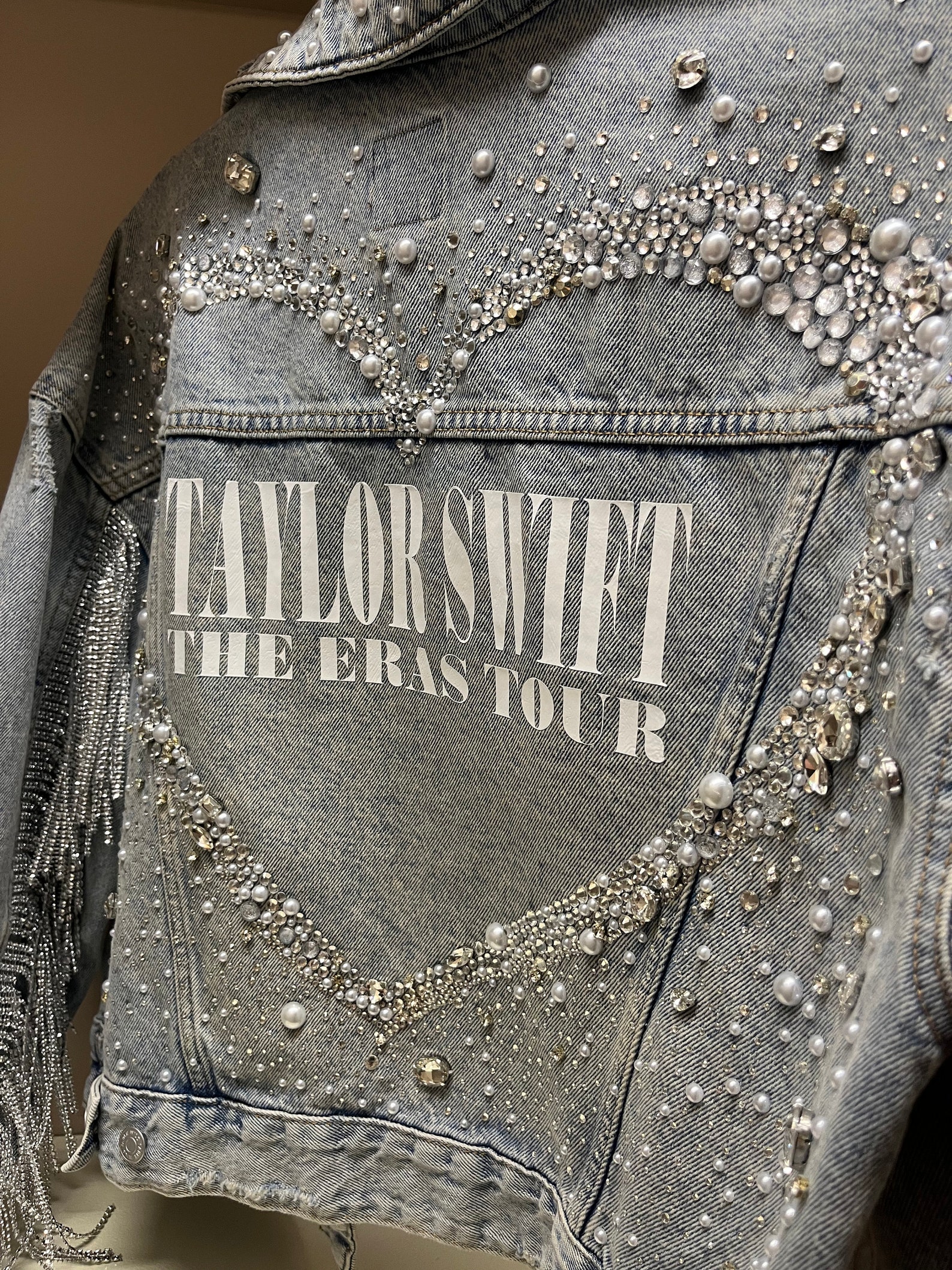 Eras Tour Jean Bedazzled Jacket - Etsy