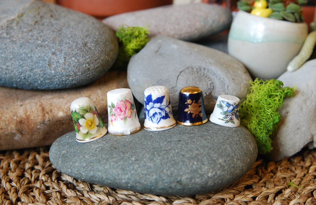 Collection of Vintage Floral Design Thimbles - Etsy