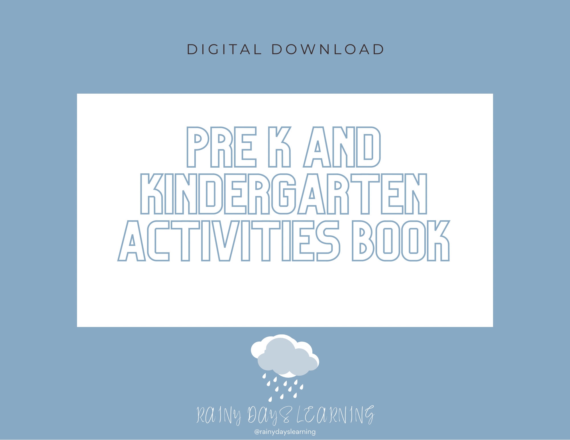 Pre K and Kindergarten Activities Book - Etsy