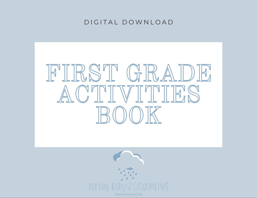 First Grade Activities Book - Etsy