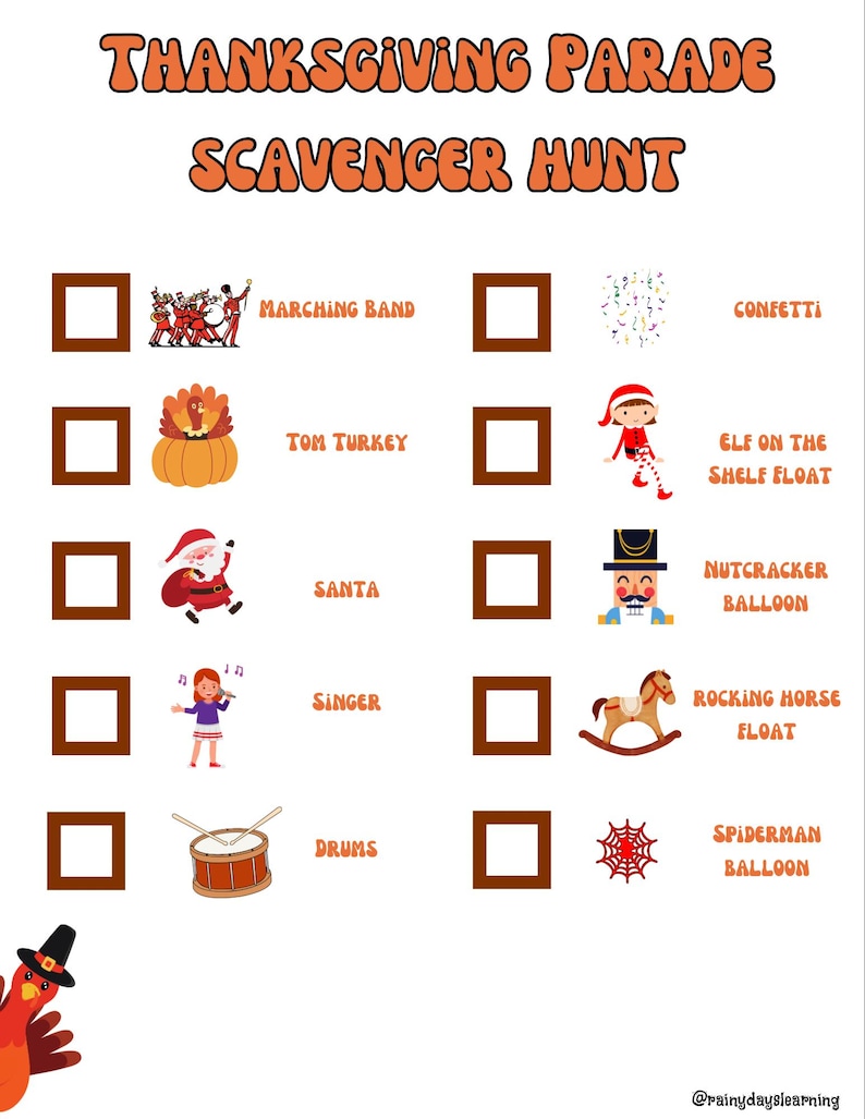 Thanksgiving Kids Activities Packet: Games, Placemat, Scavenger Hunt ...