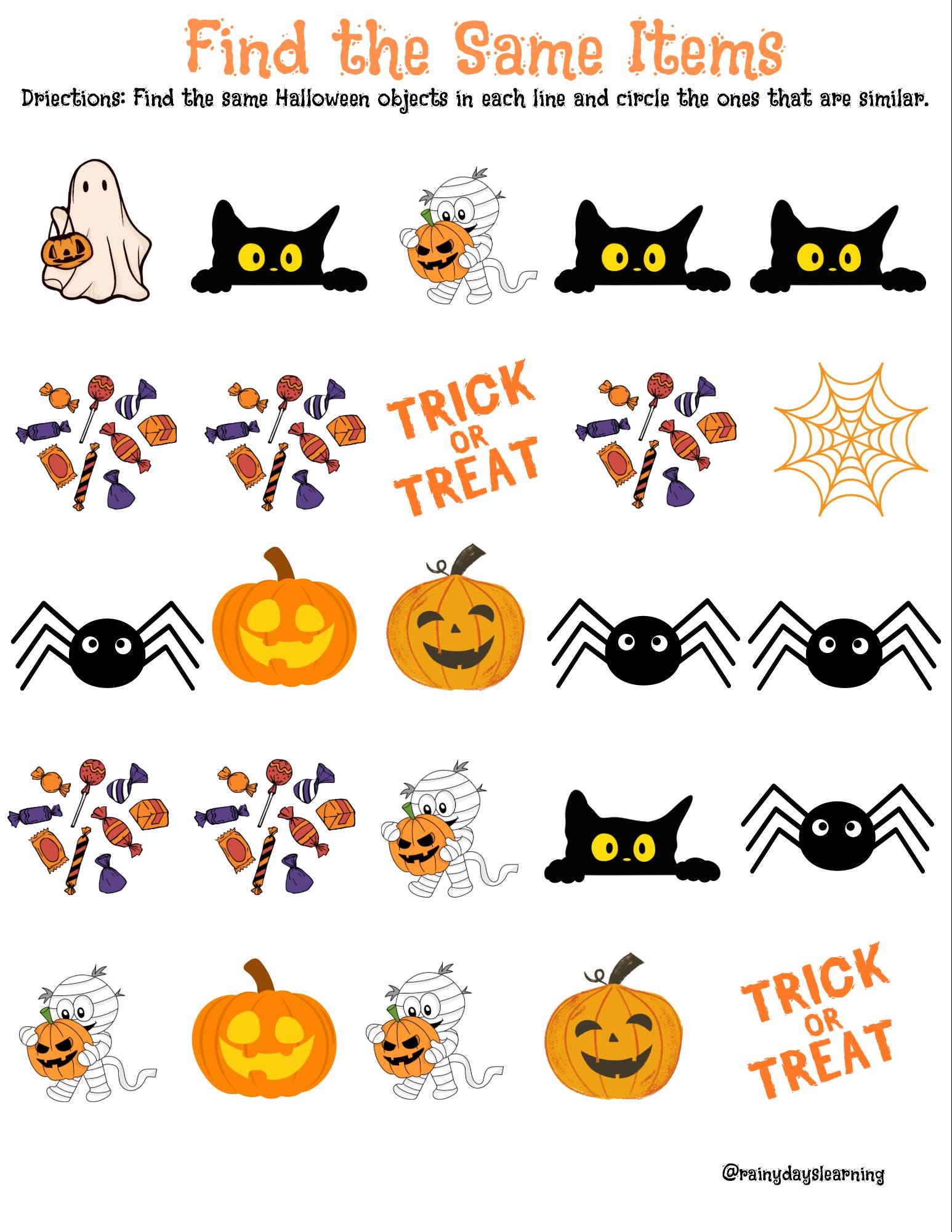 Halloween Activities for Kids (digital Download) Preschool to Early ...