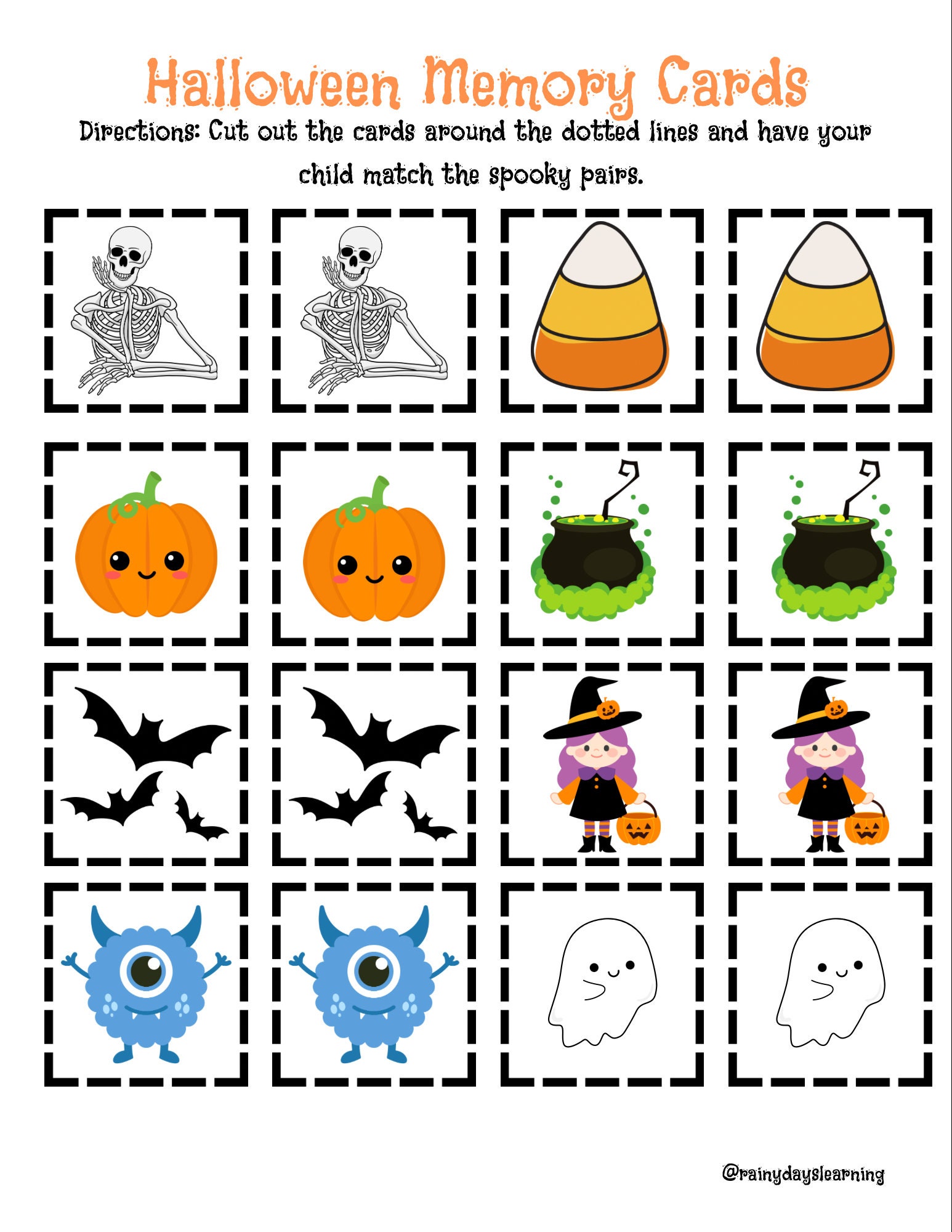 Halloween Activities for Kids (digital Download) Preschool to Early ...