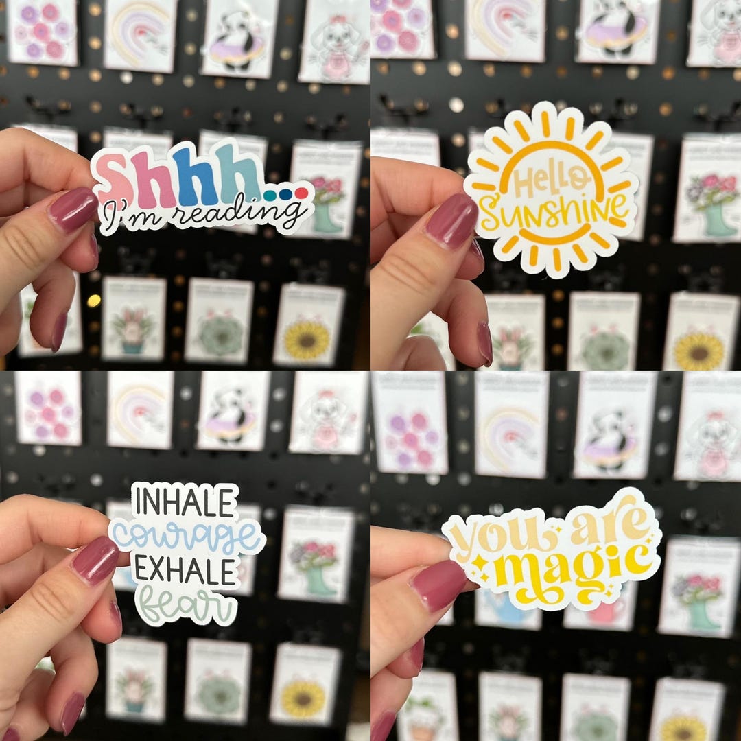 Quote Sticker Pack | Cute Motivational & Positive Vinyl Stickers ...