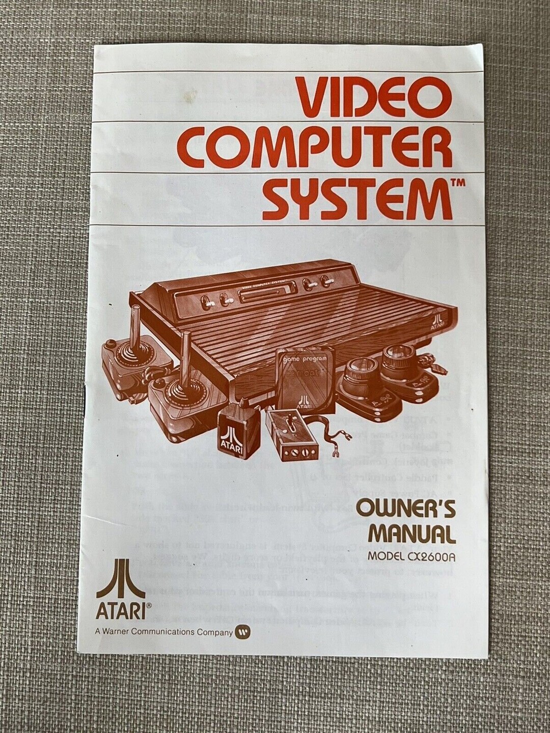 1980 Atari Video Computer System CX2600A Owners Manual~very GOOD ...
