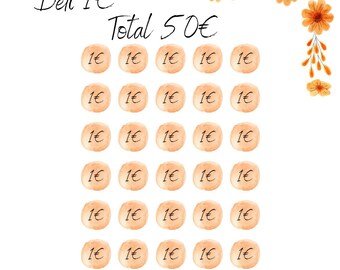 Fiche budget défi 1 euro - Etsy France