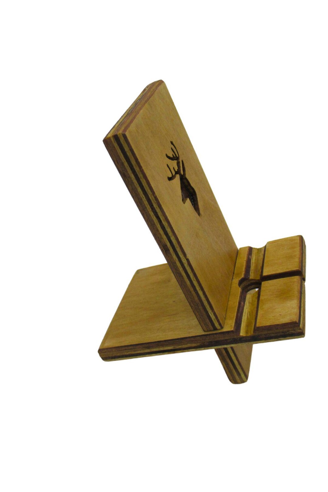 Handmade Deer Engraved Phone Stand - Etsy