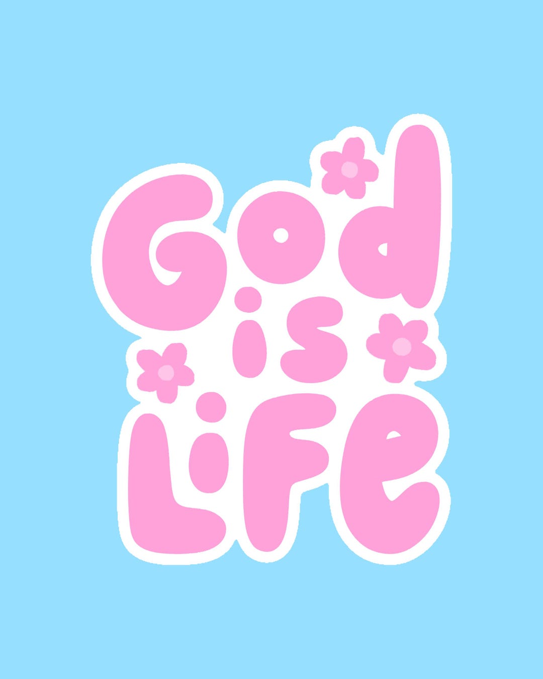 God is Life Sticker - Etsy