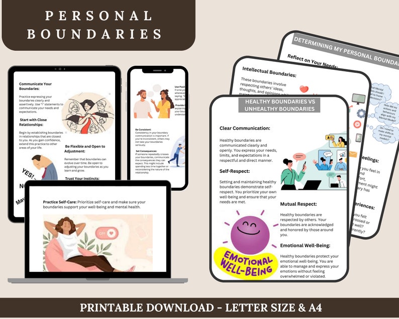 Personal Boundary Worksheets, Therapy Worksheets, Personal Space ...