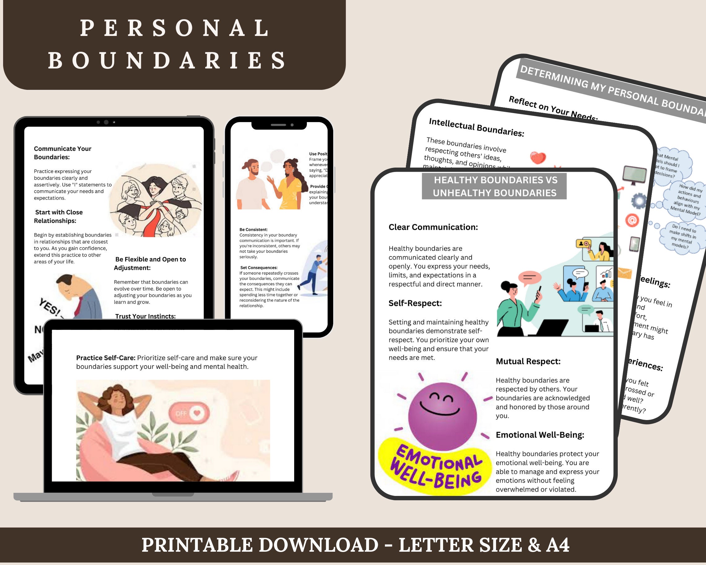 Personal Boundary Worksheets, Therapy Worksheets, Personal Space ...